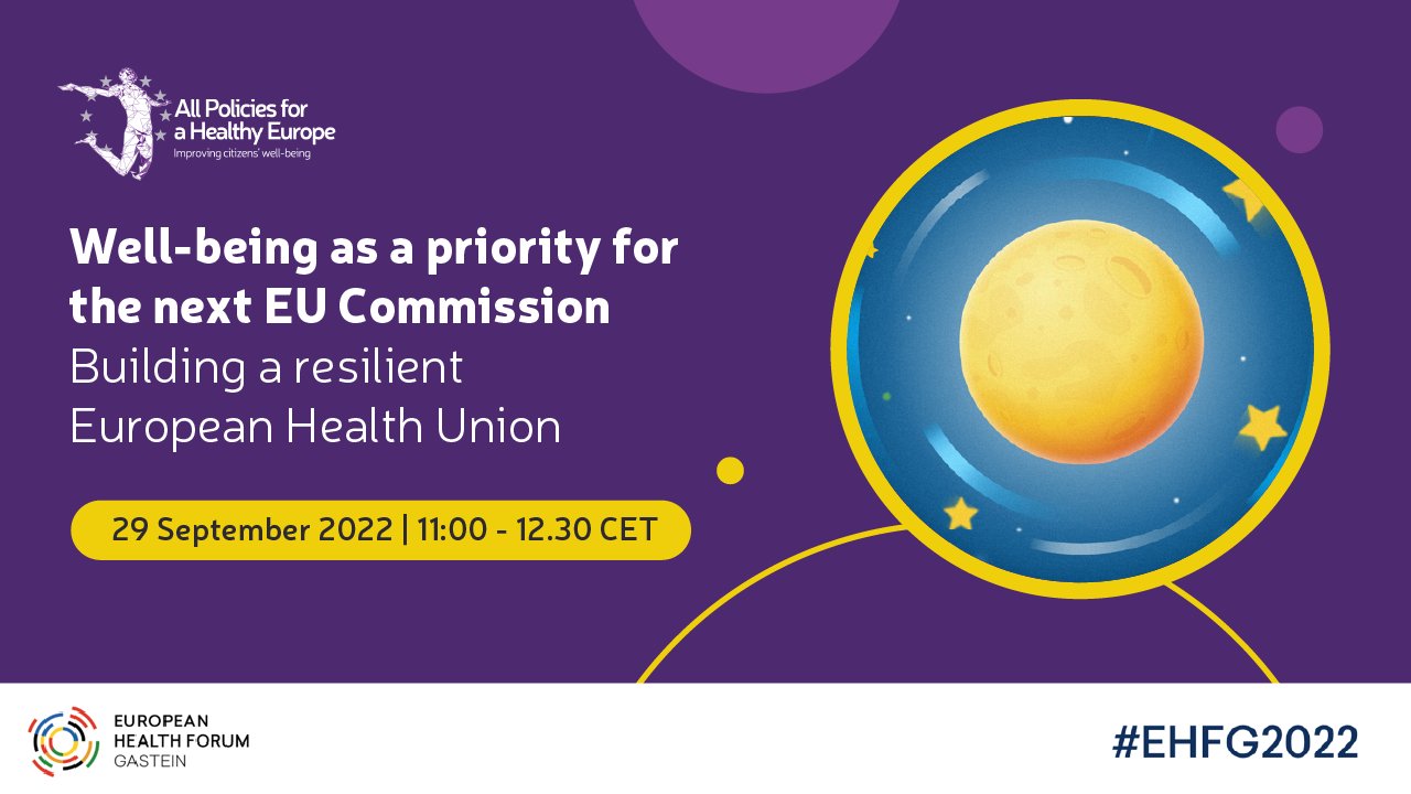 EHFG 2022 Partner Session - Well-being as a priority for the next EU ...